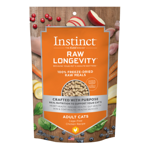 Instinct Cat Freeze Dried Raw Longevity with Real Pollo - Maskoticas CR