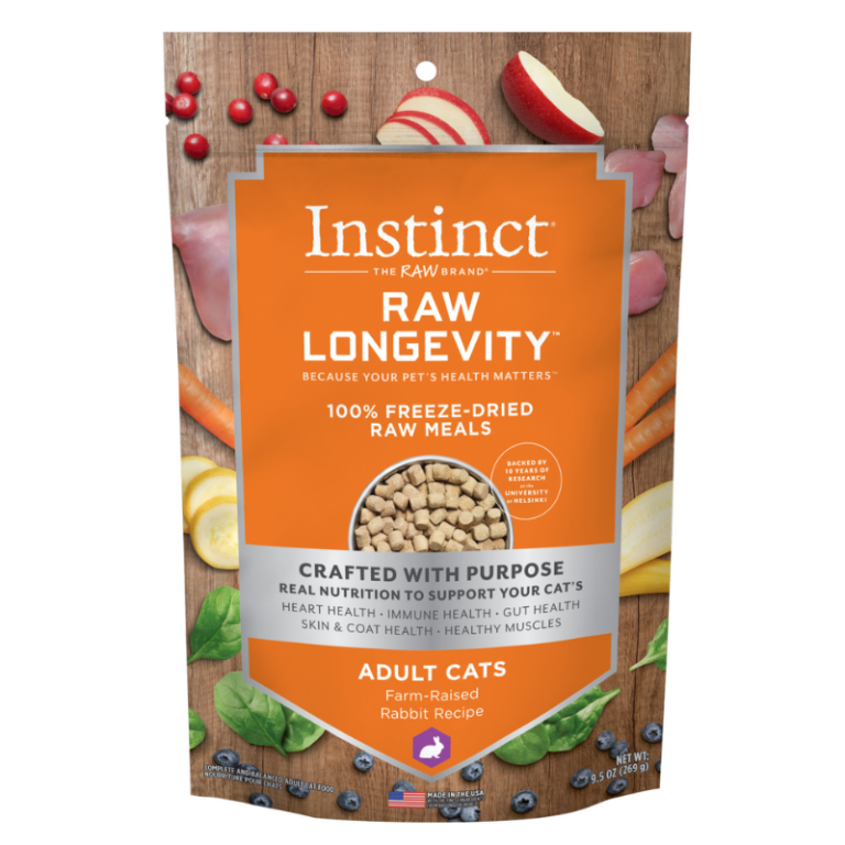 Instinct Cat Freeze Dried Raw Longevity with Real Conejo - Maskoticas CR