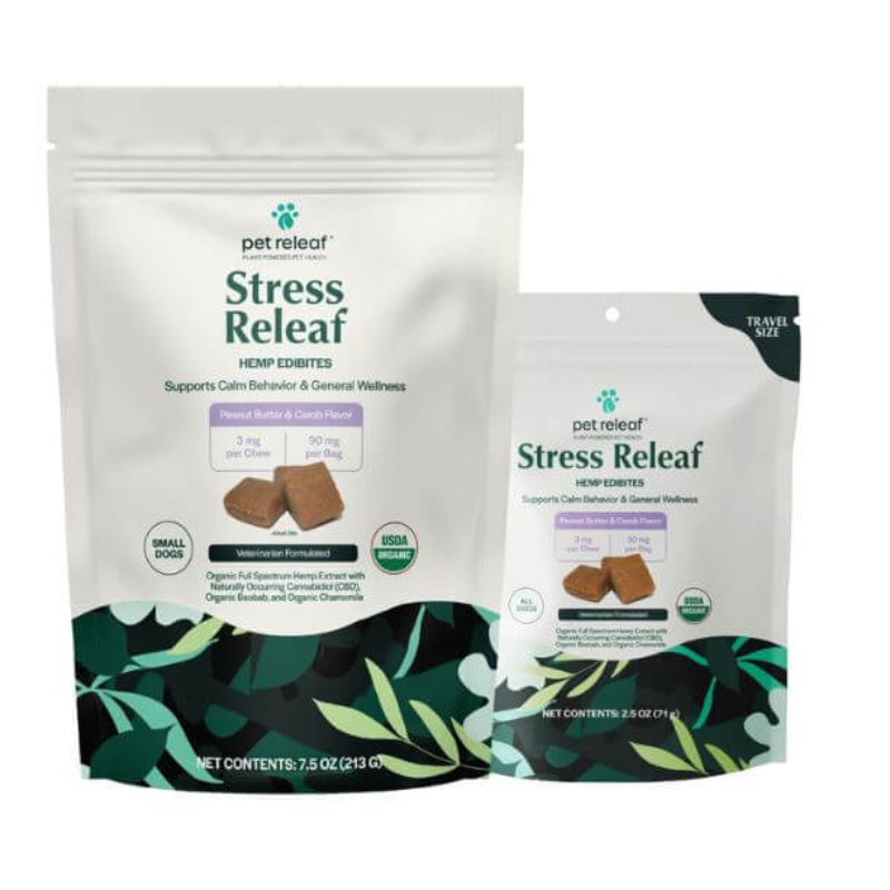 Stress Releaf PB Carob Organic Edibites - Small 3 MG - Maskoticas CR